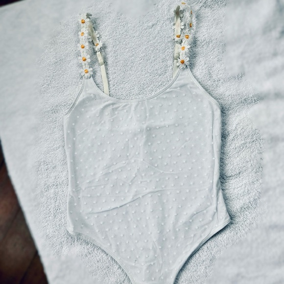 Forever 21 | Tops | Daisy Strap White Bodysuit | Poshmark